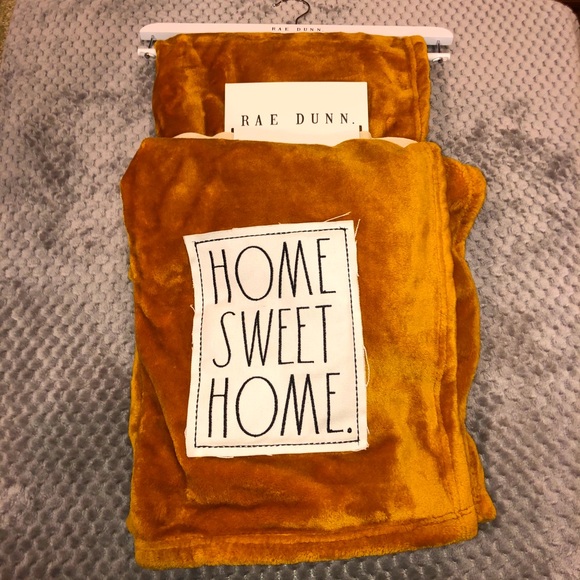 Rae Dunn | Other | Rae Dunn Home Sweet Home Blanket Plush Throw | Poshmark